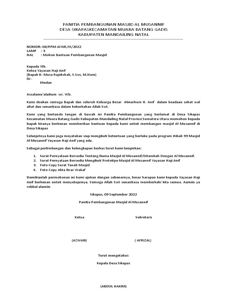 Contoh Proposal 1 | PDF