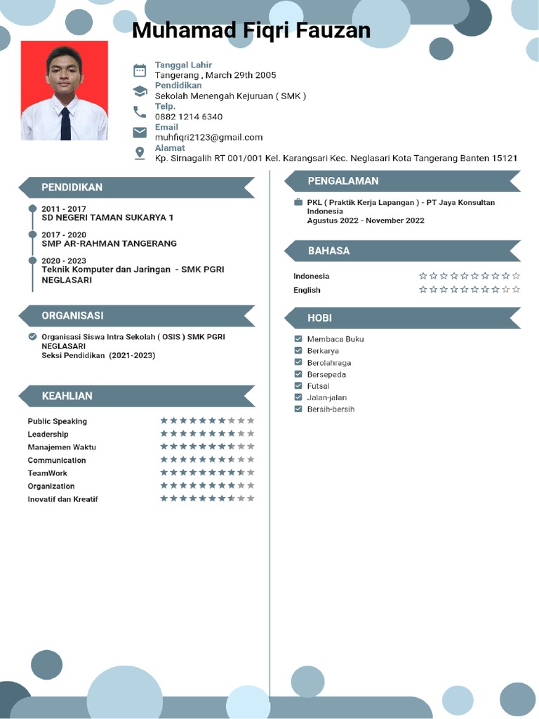 CV Muhamad Fiqri Fauzan | PDF