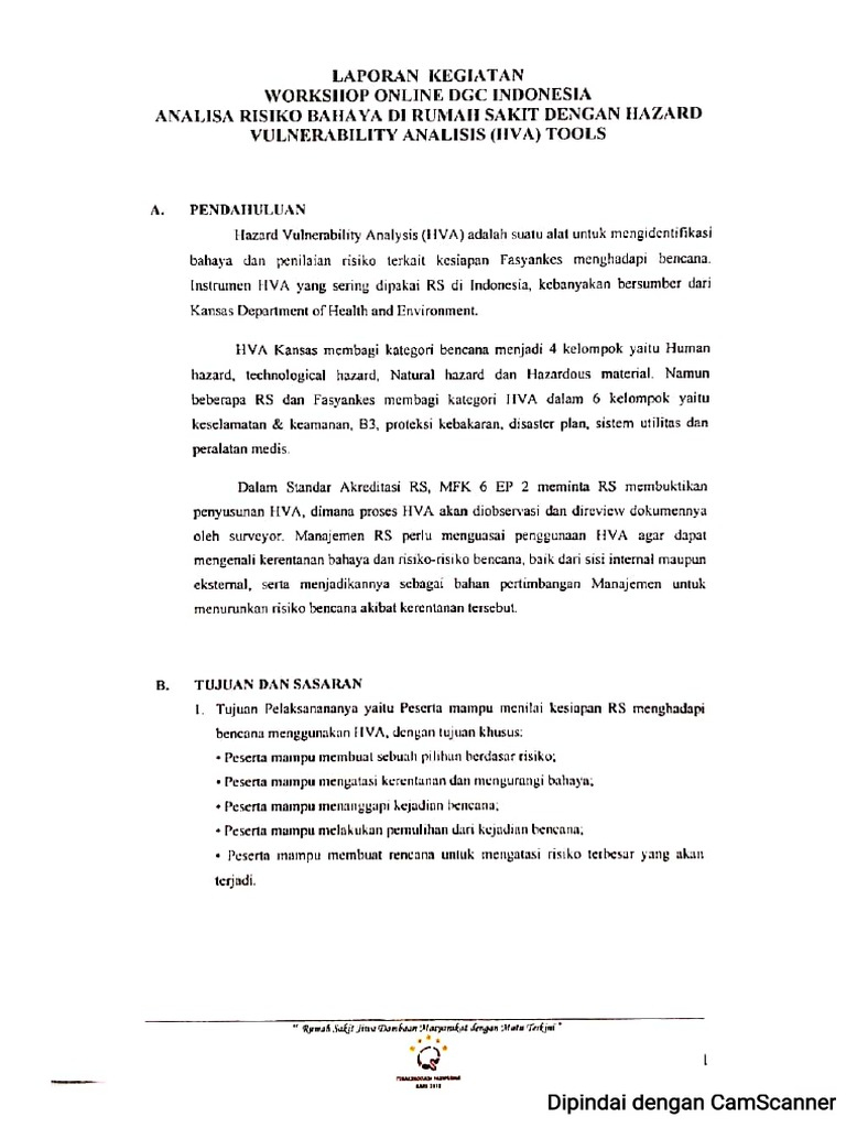 Laporan Workshop HVA K3 | PDF