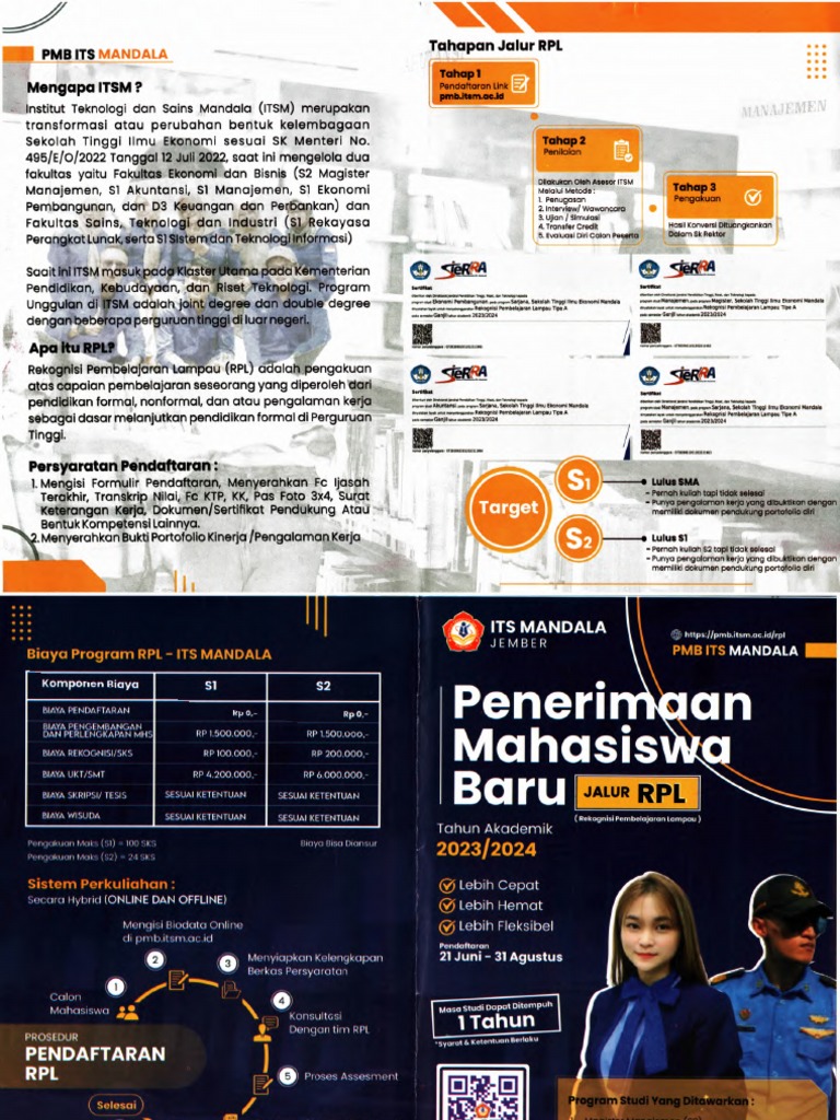 Pendaftaran RPL di ITSM 2023/2024 | PDF