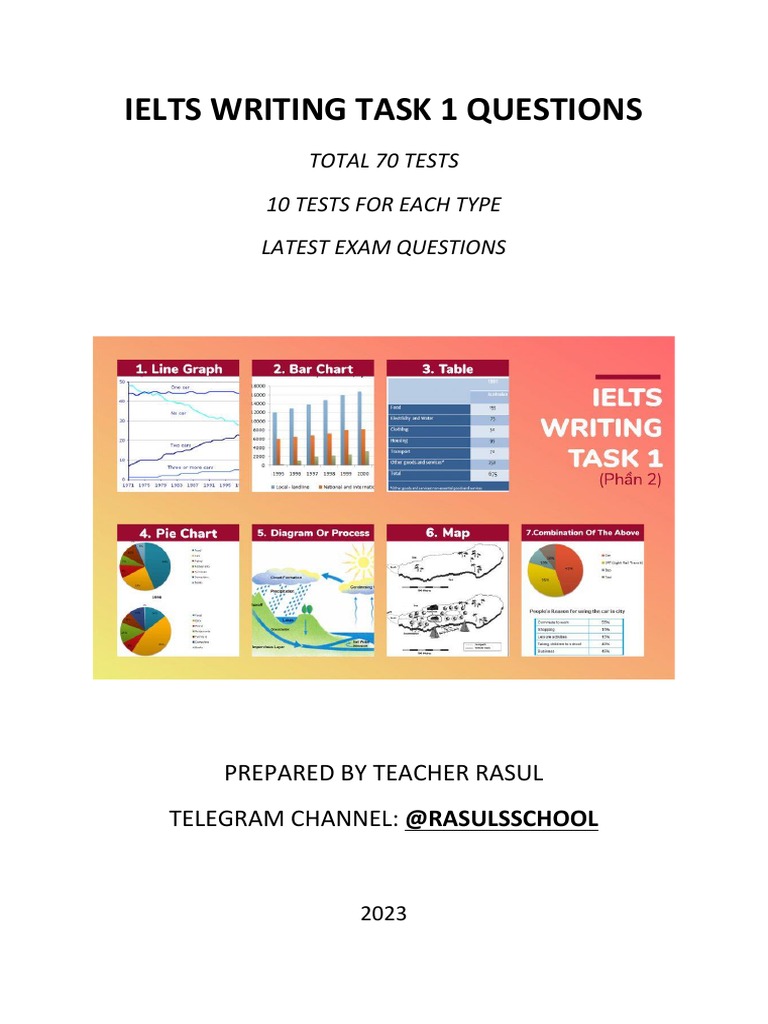 Ielts Writing Task 1 Questions by Rasul | PDF | Pie Chart | Chart