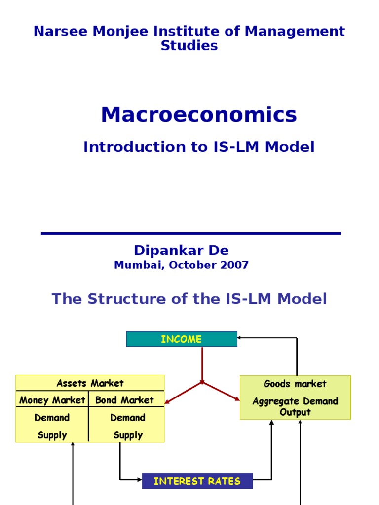 Macroeconomics Lecture 4 Introduction To Islm Pdf