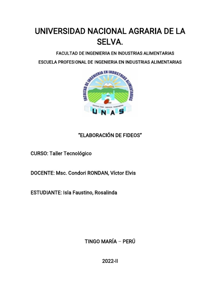 Fideos Fortificados con Espinaca | PDF | Salud y bienestar | Tecnología