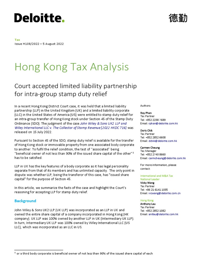 Deloitte CN Tax Tah1082022 en 220805 | PDF