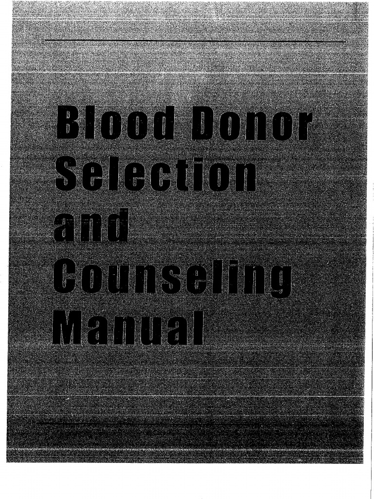Blood Donor Selection | PDF