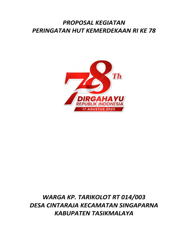 Contoh - Proposal - Kegiatan - Hut - Ri - TARKO | PDF