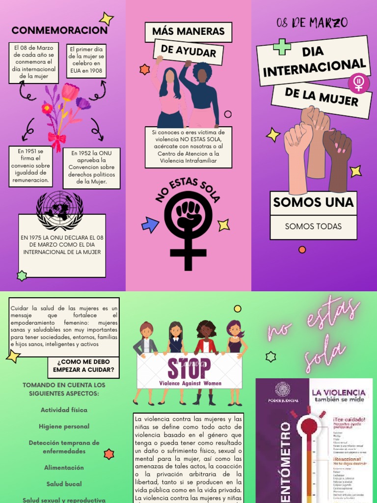 TRIPTICO DIA DE LA MUJER | PDF