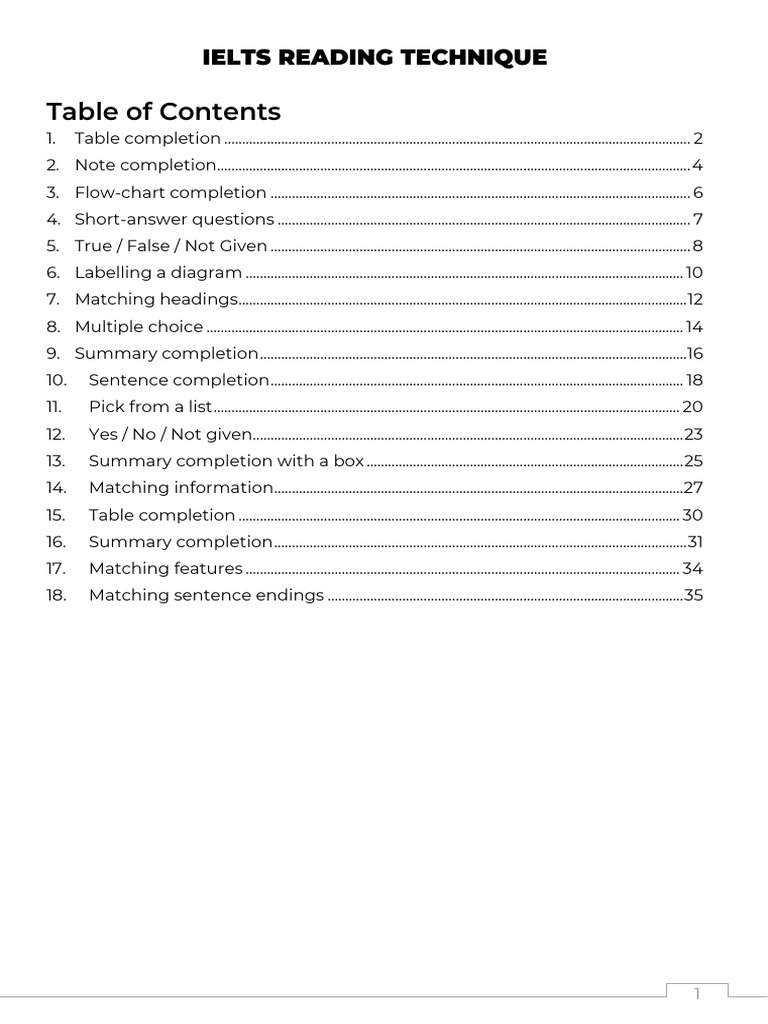 Ielts Reading Technique | PDF