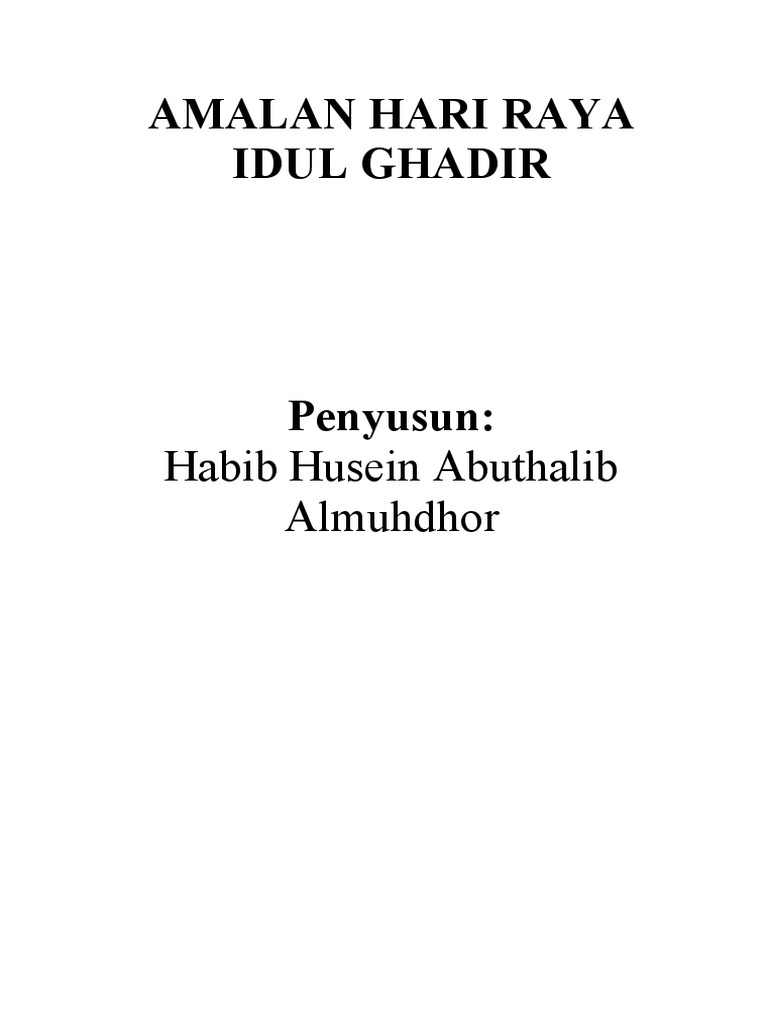 Amalan Idul Ghadir 2023 | PDF