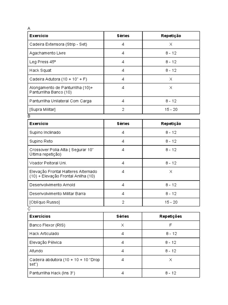 Ficha de Treino | PDF