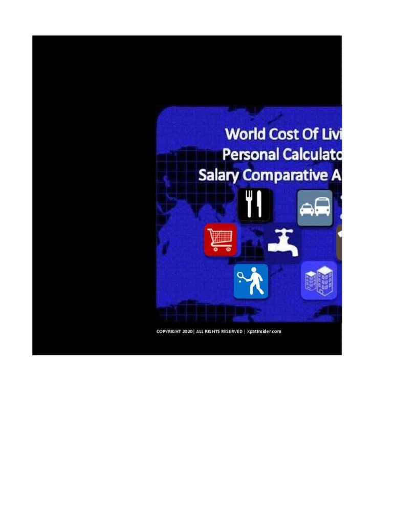 World Cost of Living Calculator 2020 Free Trial | PDF