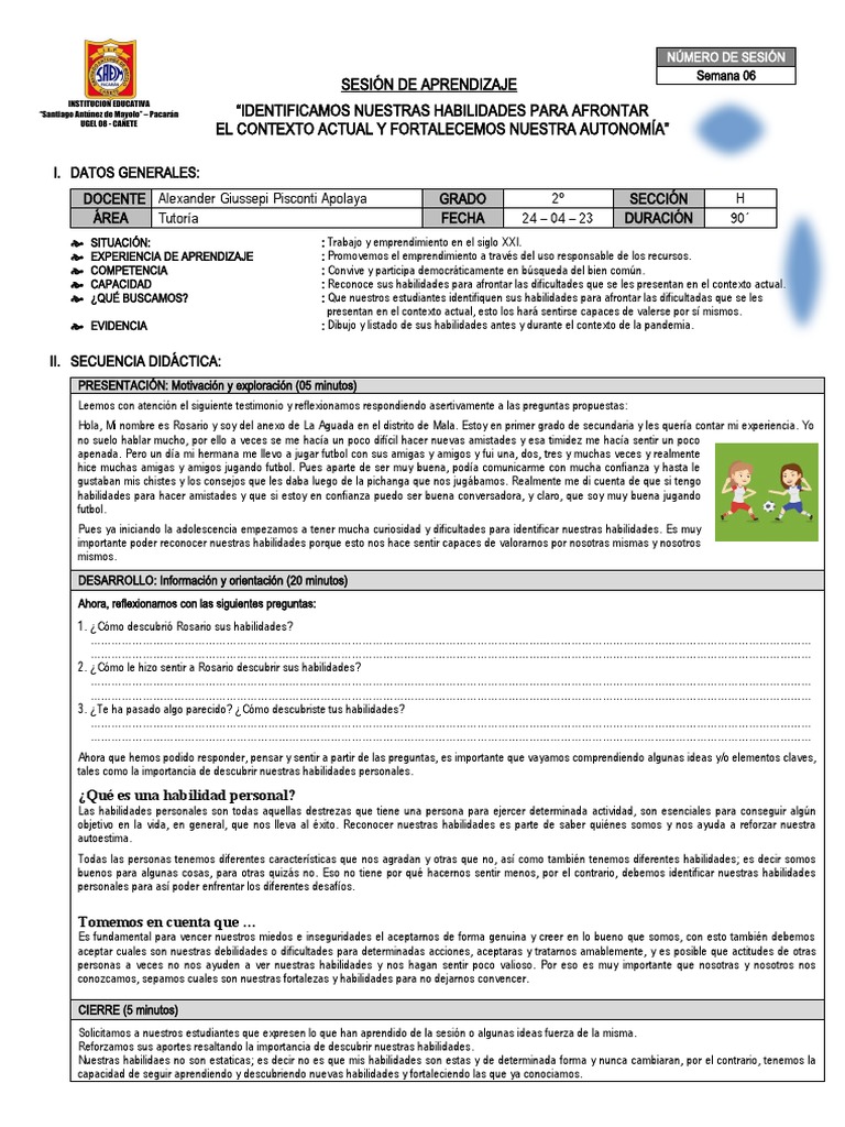 Descubriendo Nuestras Habilidades | PDF | Autoestima