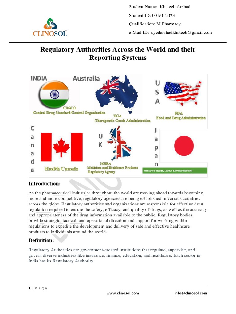Global Drug Regulatory Authorities | PDF | Self-Improvement