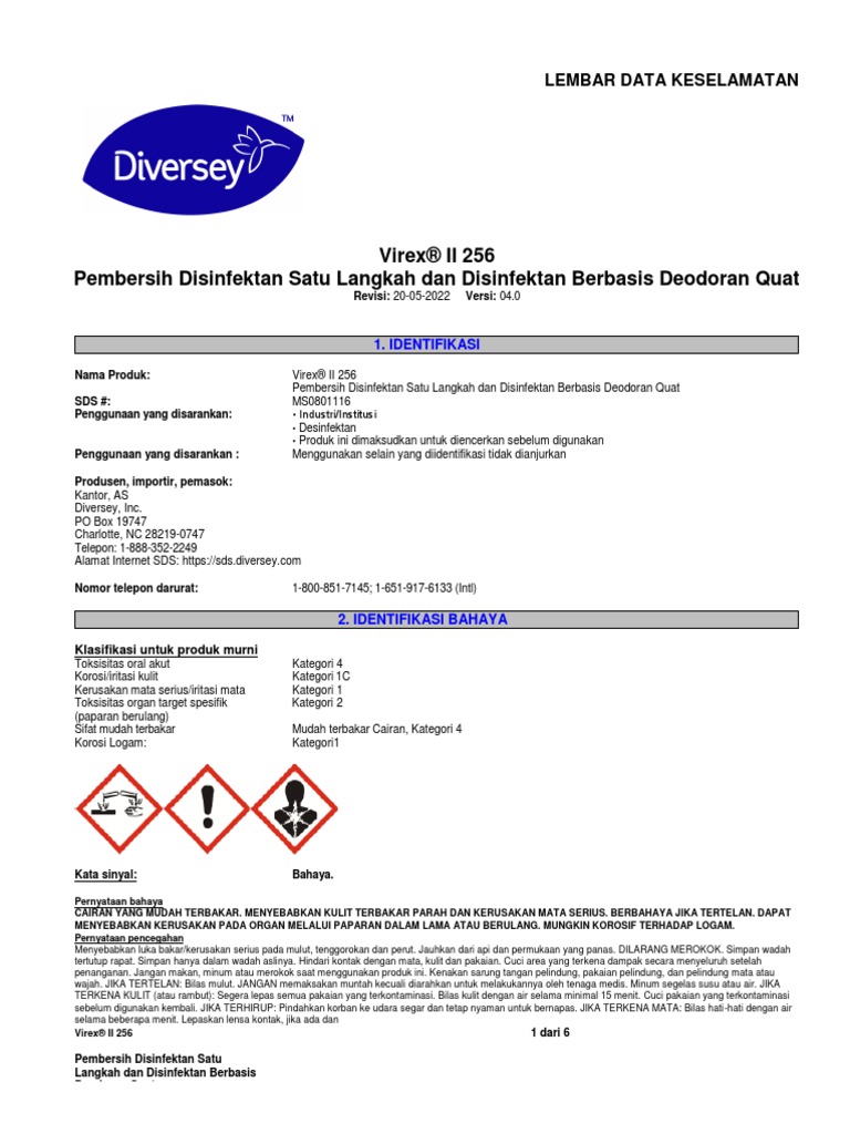 MSDS Virex Ii (Indo) | PDF