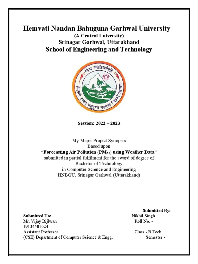 Major Project Synopsis | PDF