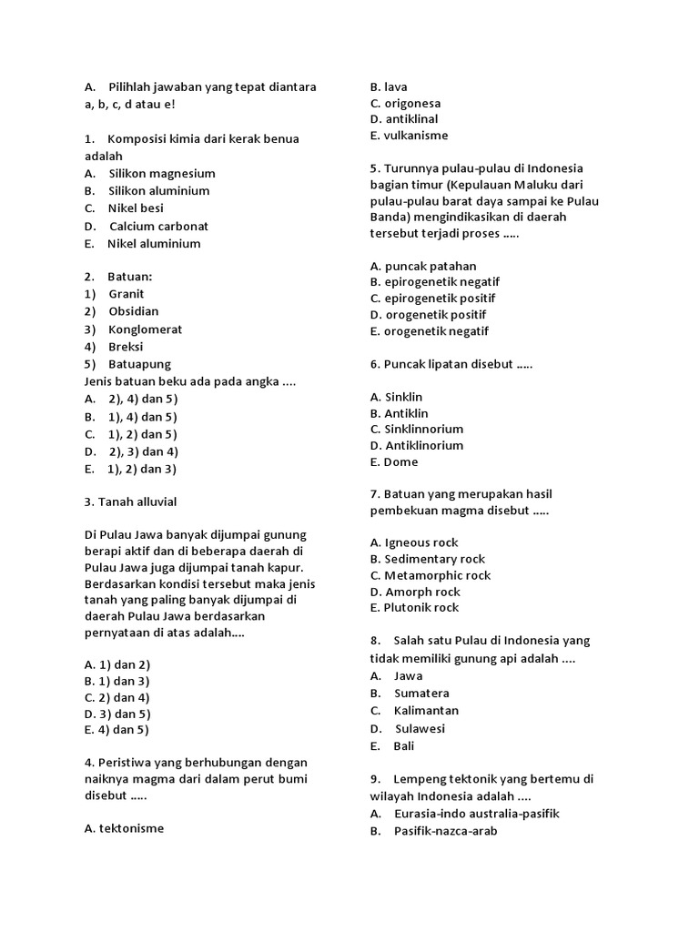 Soal PTS Kelas 10 Semester 2 Oke | PDF