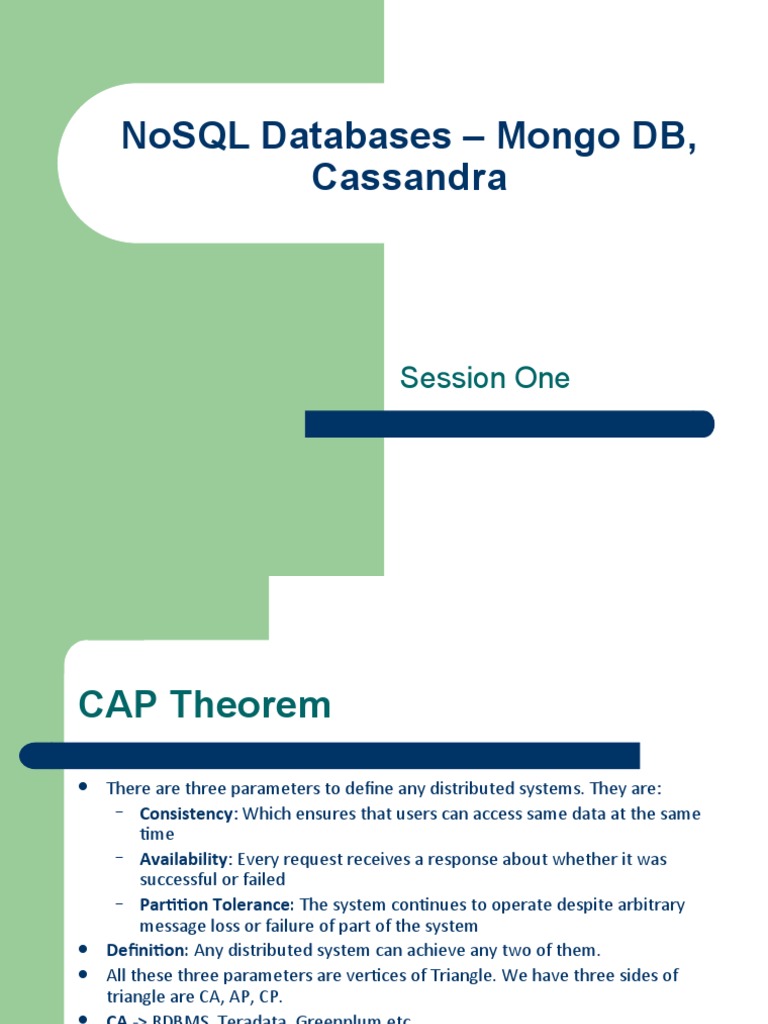 NoSQL Databases (MongoDB-Cassandra) | PDF