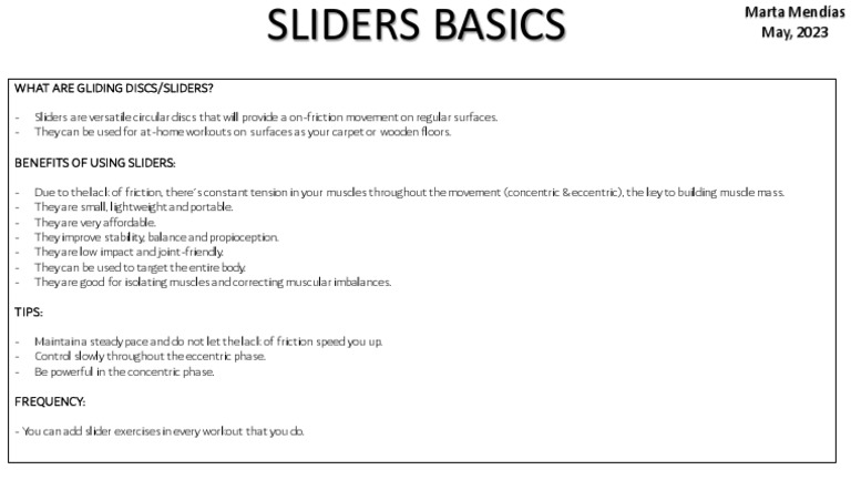 Sliders Basics | PDF