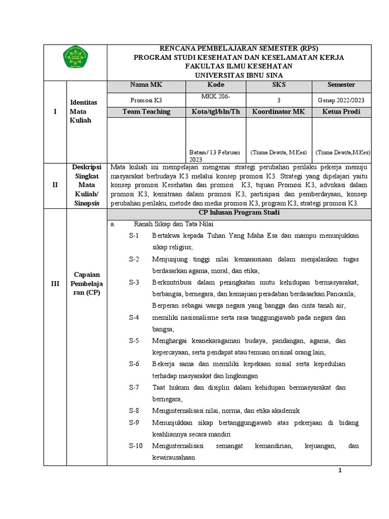 RPS Promkes k3 2023 FIX | PDF