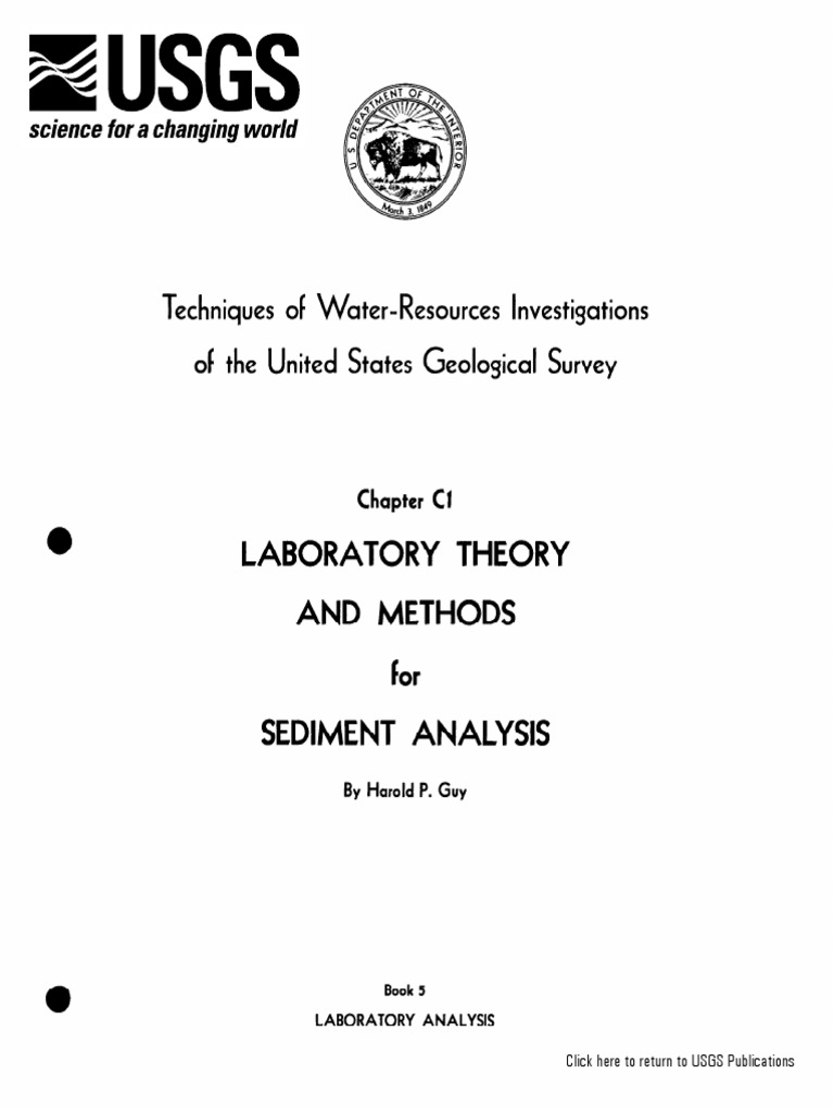 Laboratory Theory and Methods For Sediment Analysis | PDF | Particle ...