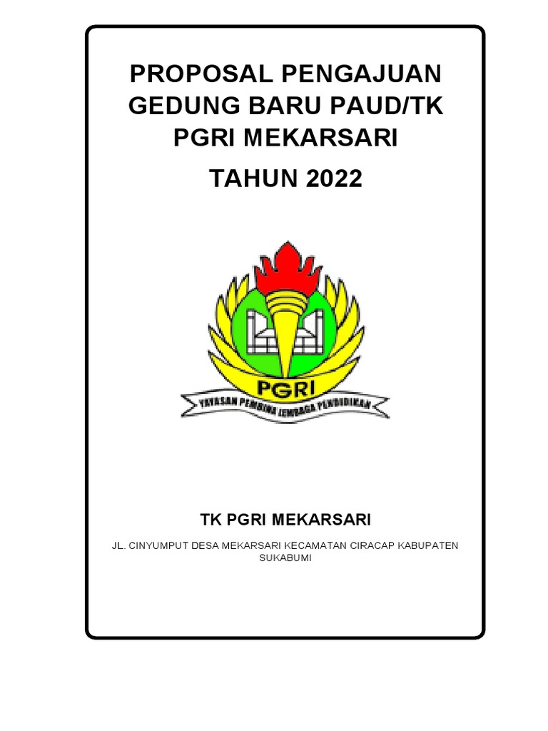 Proposal TK Pgri Mekarsari | PDF