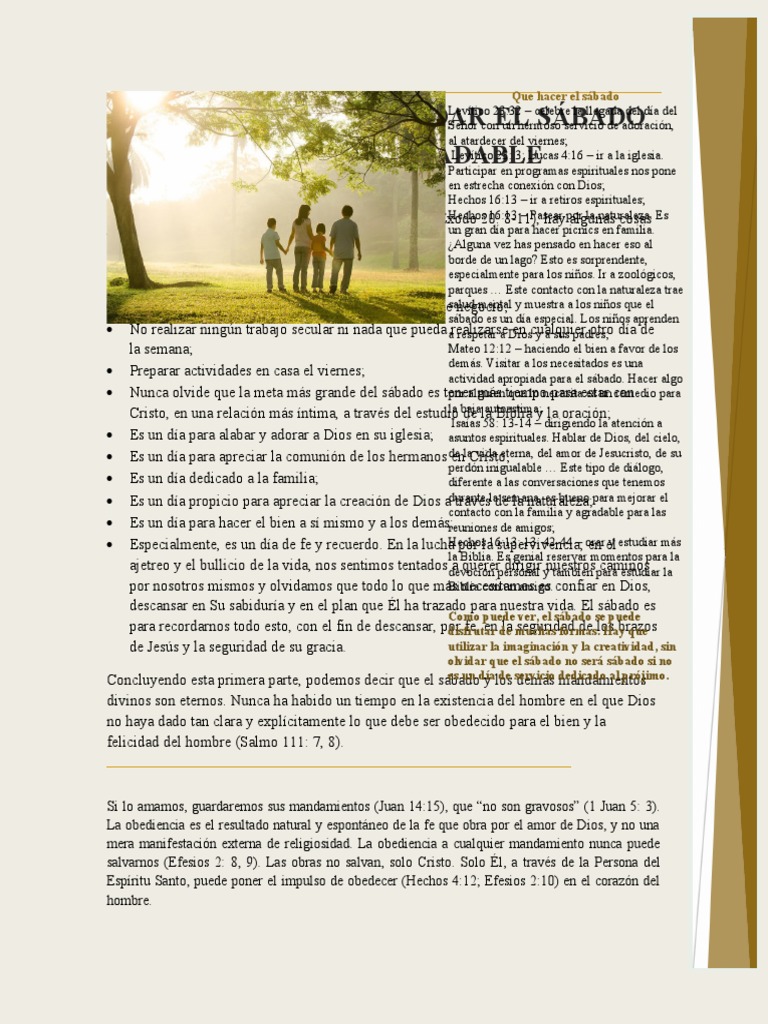 Cómo Guardar El Sábado Correctamente Pdf