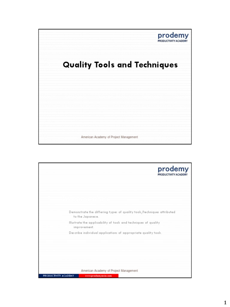 (7)-Quality-Tools-and-Techniques | PDF