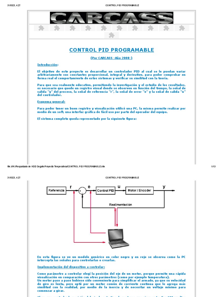 Control Pid Programable | PDF | Engranaje | Informática