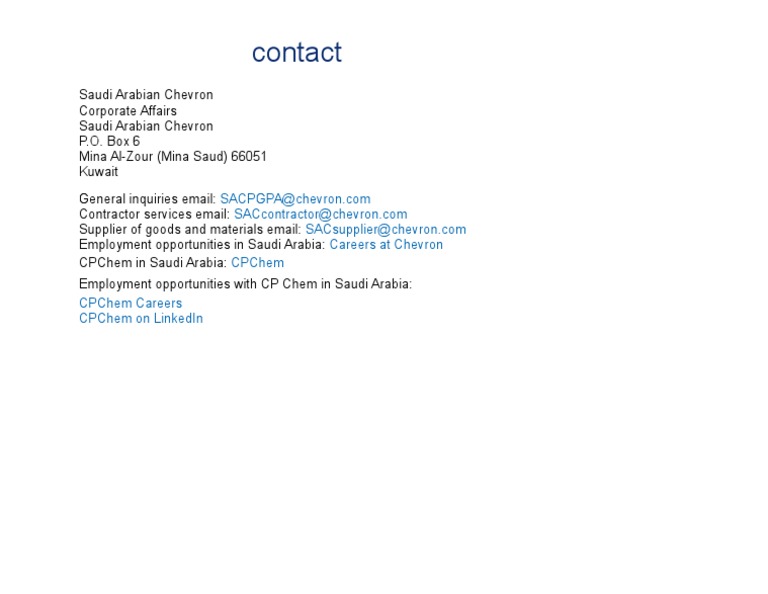 Saudi Arabia Highlights of Operations - Chevron | PDF