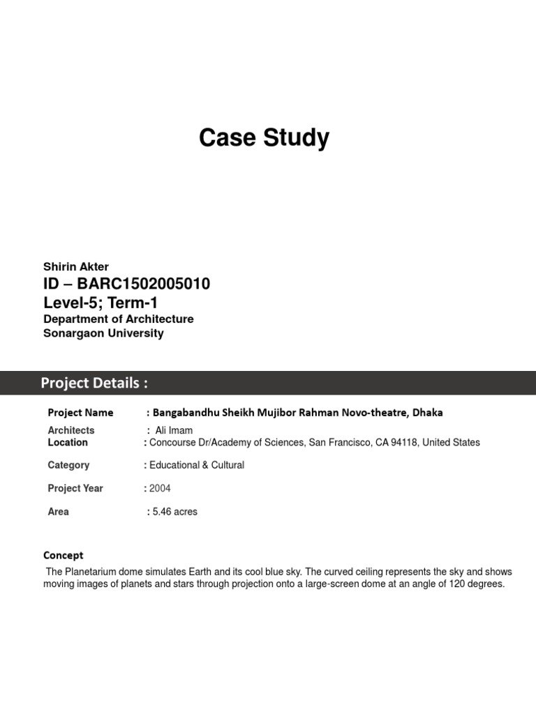 Novo Theatre Case Study Structural Part | PDF