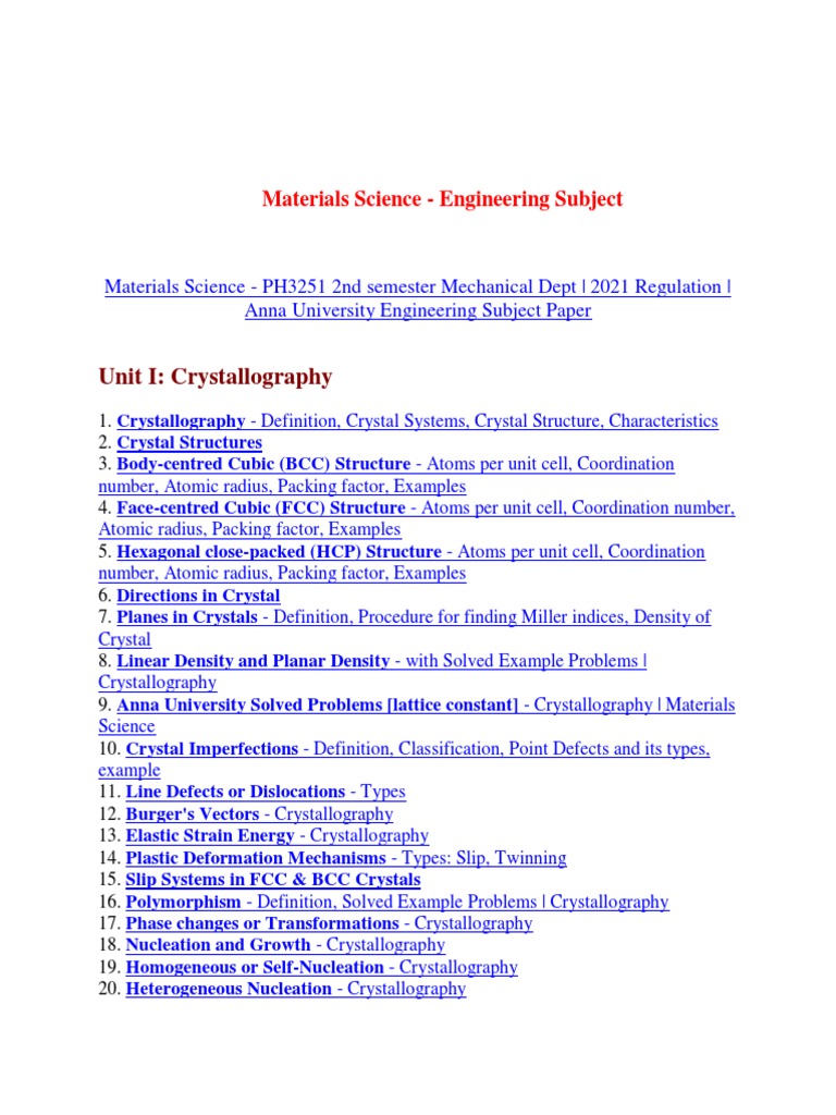 Materials Science | PDF