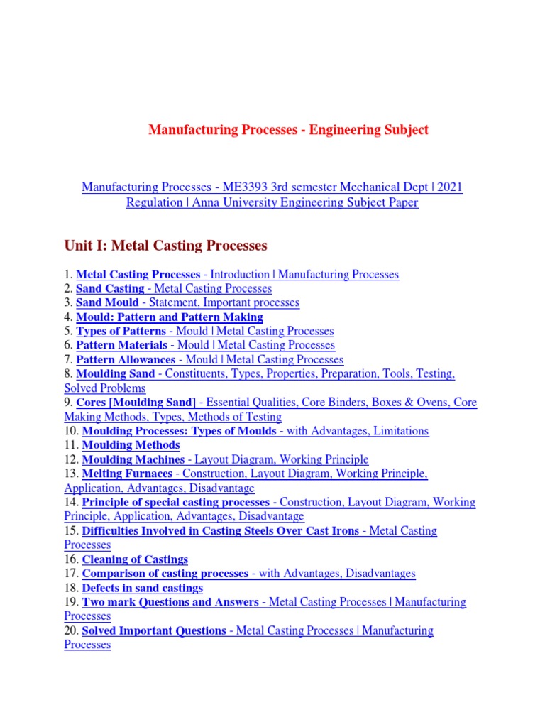 Manufacturing Processes | PDF | Construction | Welding