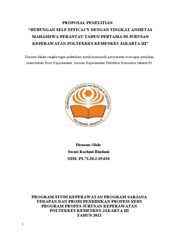 Proposal Penelitian - Swari Rachmi Rindani - p3.73.20.2.19.034 | PDF