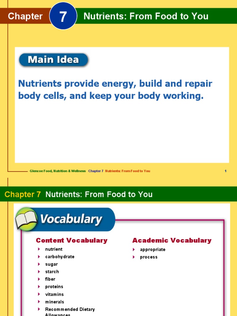 Nutrients: Essential for Health | PDF | Nutrients | Foods