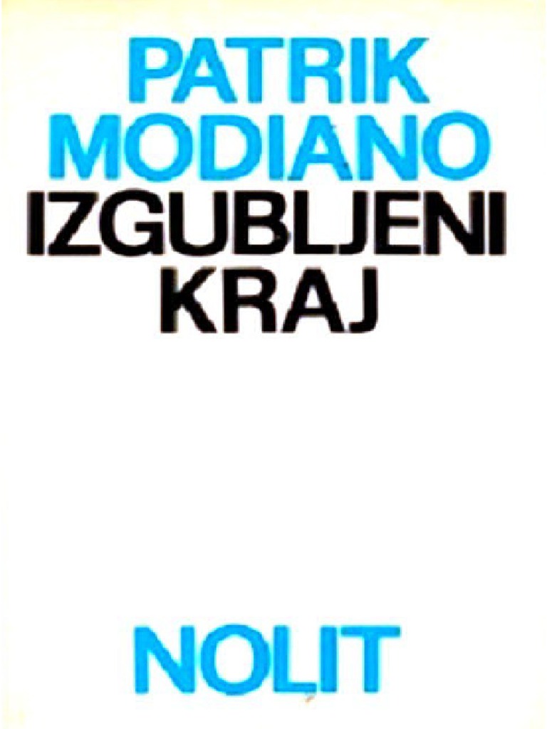 Patrick Modiano - Izgubljeni Kraj | PDF