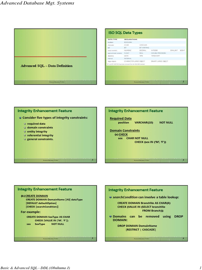 1b. Basic and Advanced SQL (DDL) | PDF 1b. Basic and Advanced SQL (DDL) | PDF