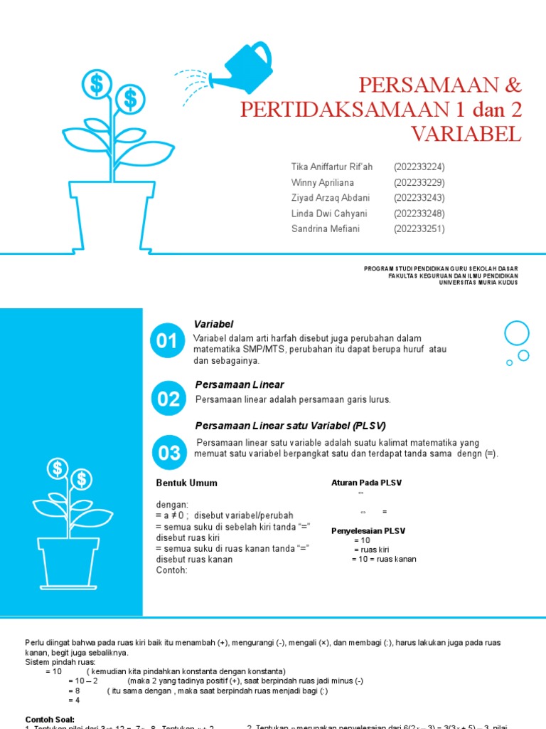 Aturan Pindah Ruas dalam Persamaan Matematika | PDF