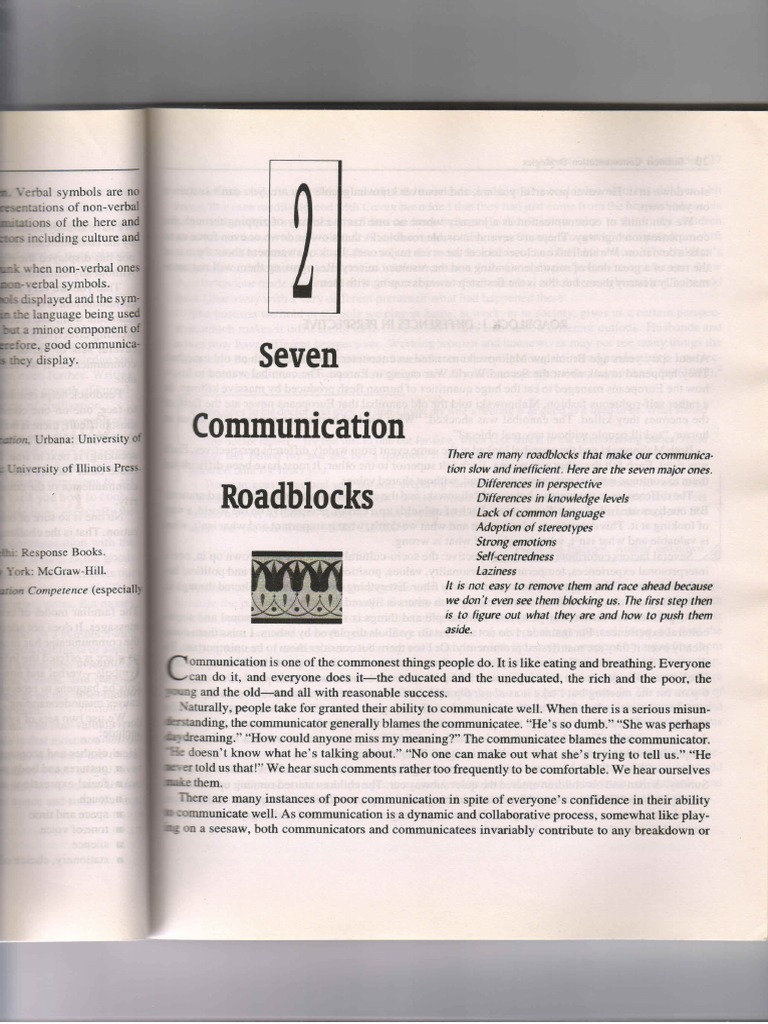 Roadblocks To Communication | PDF