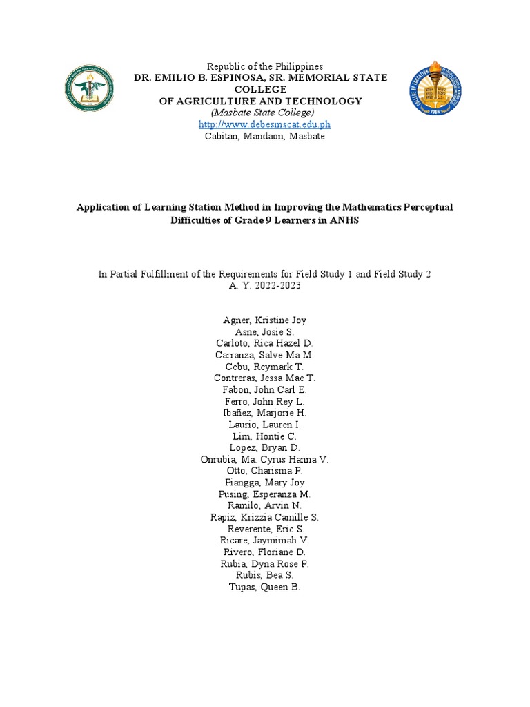 Action Research Final 1 | PDF | Science & Mathematics