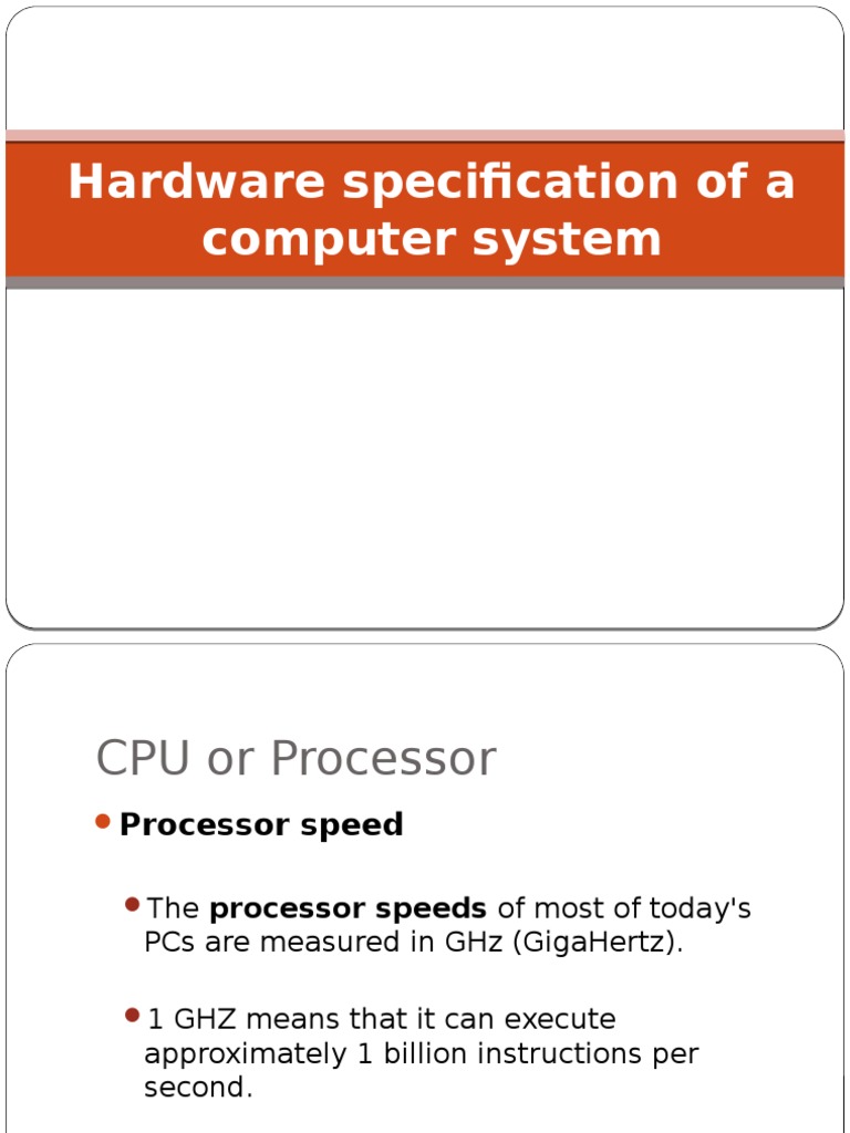 Computer+System+Specifications | PDF