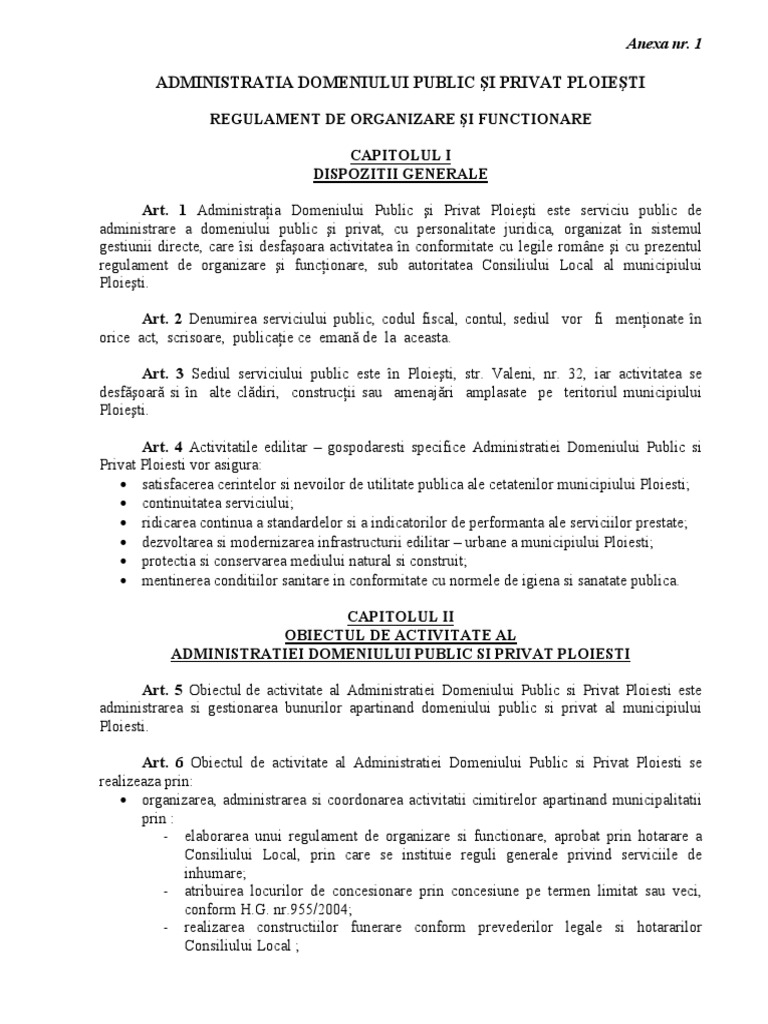 Regulament Spatii Verzi | PDF