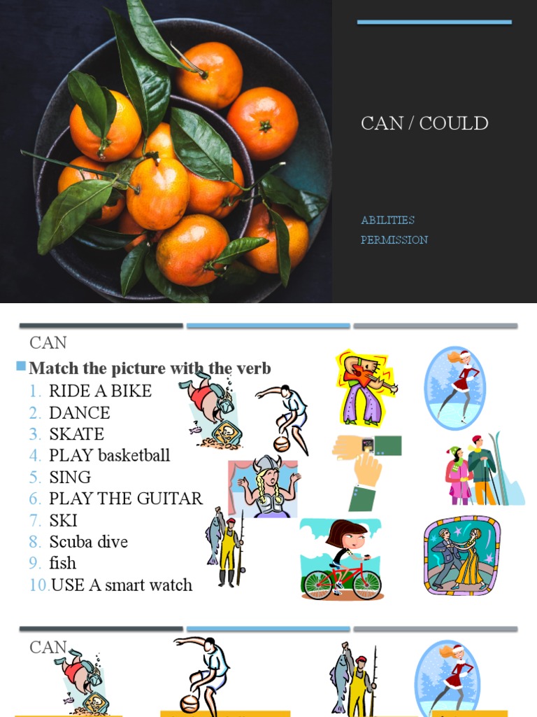 Modals Can Could Flashcards Grammar Drills 130388 (2) | PDF