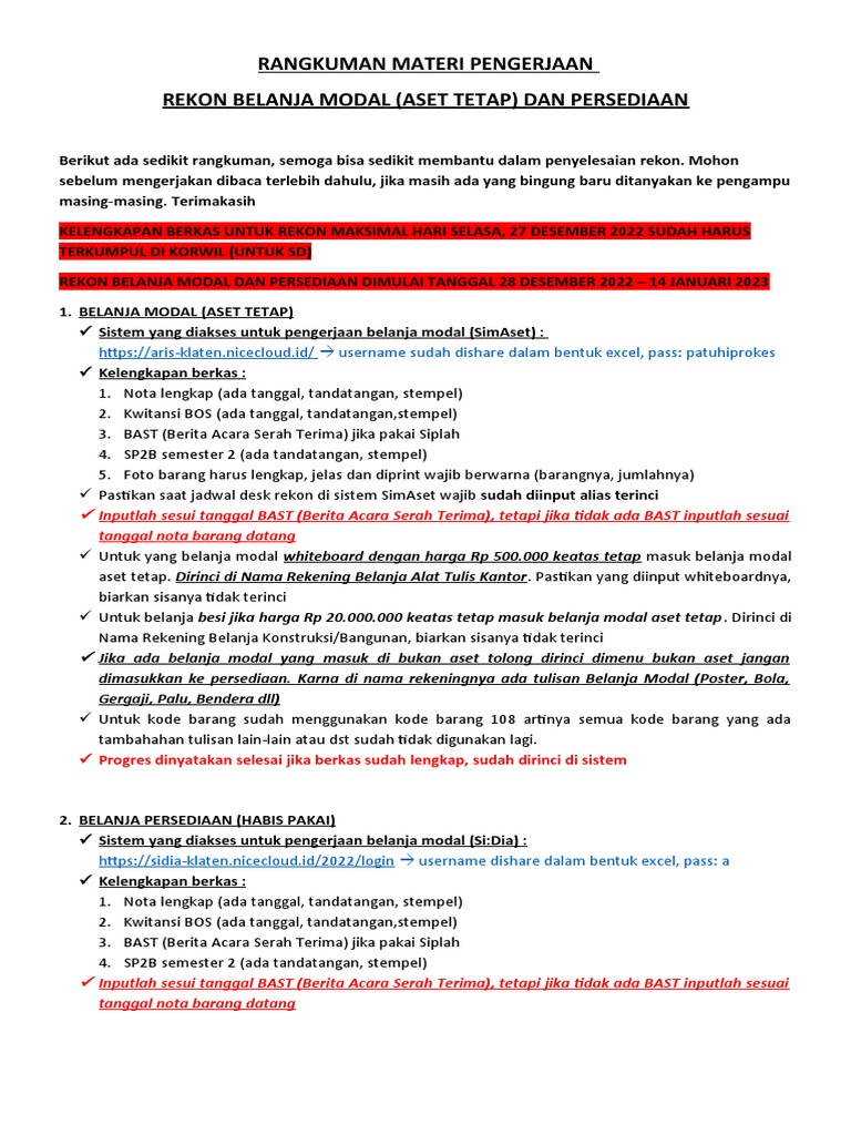 !! Materi Penyelesaian Rekon | PDF
