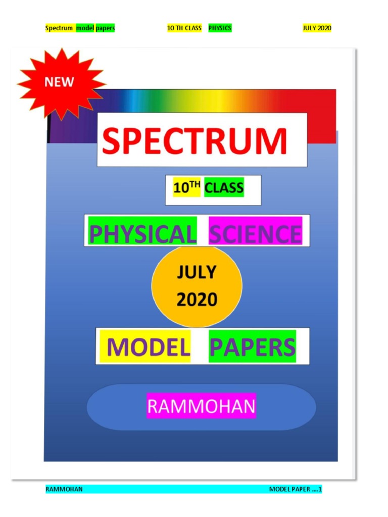 Spectrum Model Paper 1 | PDF