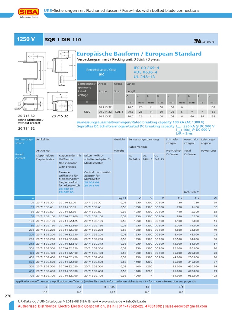 Europäische Bauform / European Standard: SQB 1 Din 110 | PDF