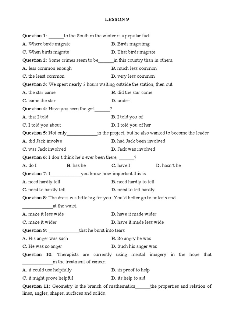 Lesson 9 | PDF