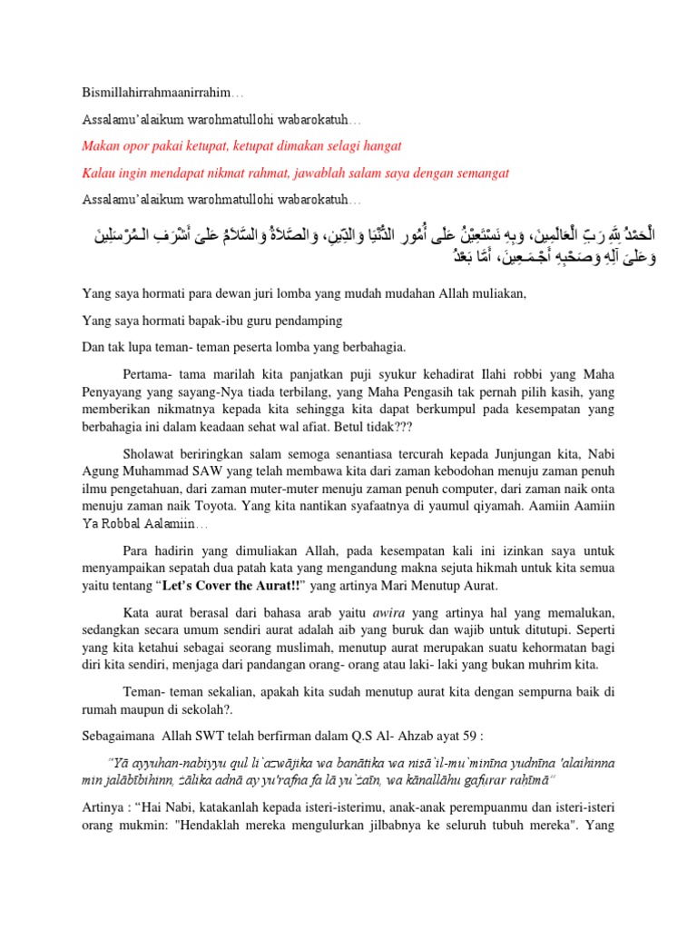 Pentingnya Menutup Aurat bagi Muslimah | PDF