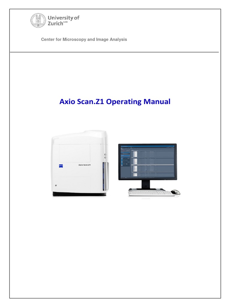 Axio Scan.Z1 Operating Manual | PDF