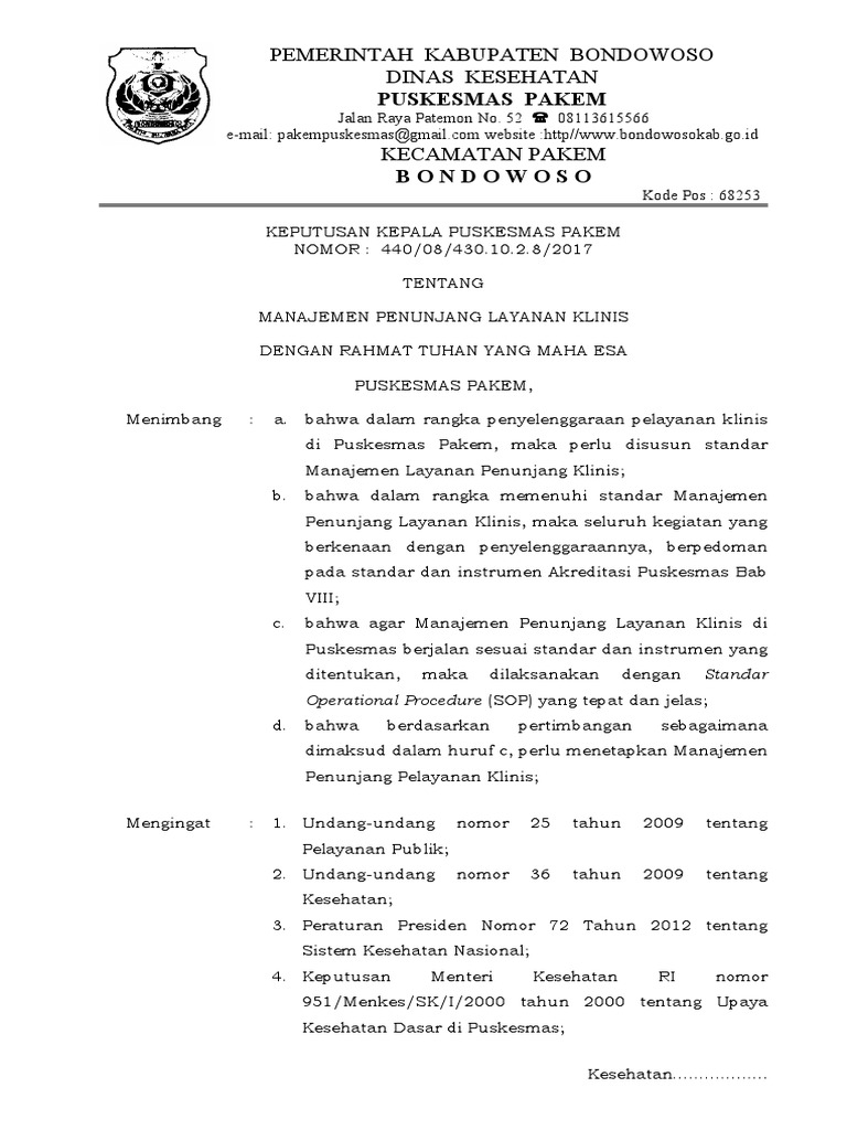 SK Untuk Sop-Sop Bab 8 Fix | PDF