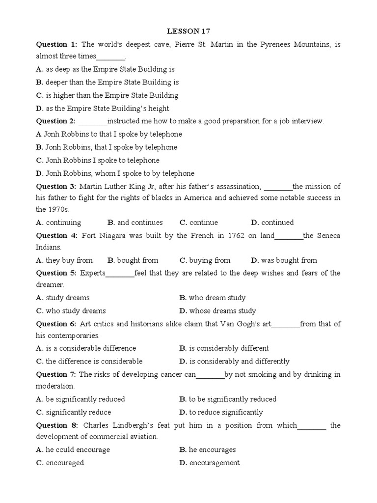 Lesson 17 | PDF | Sports & Recreation